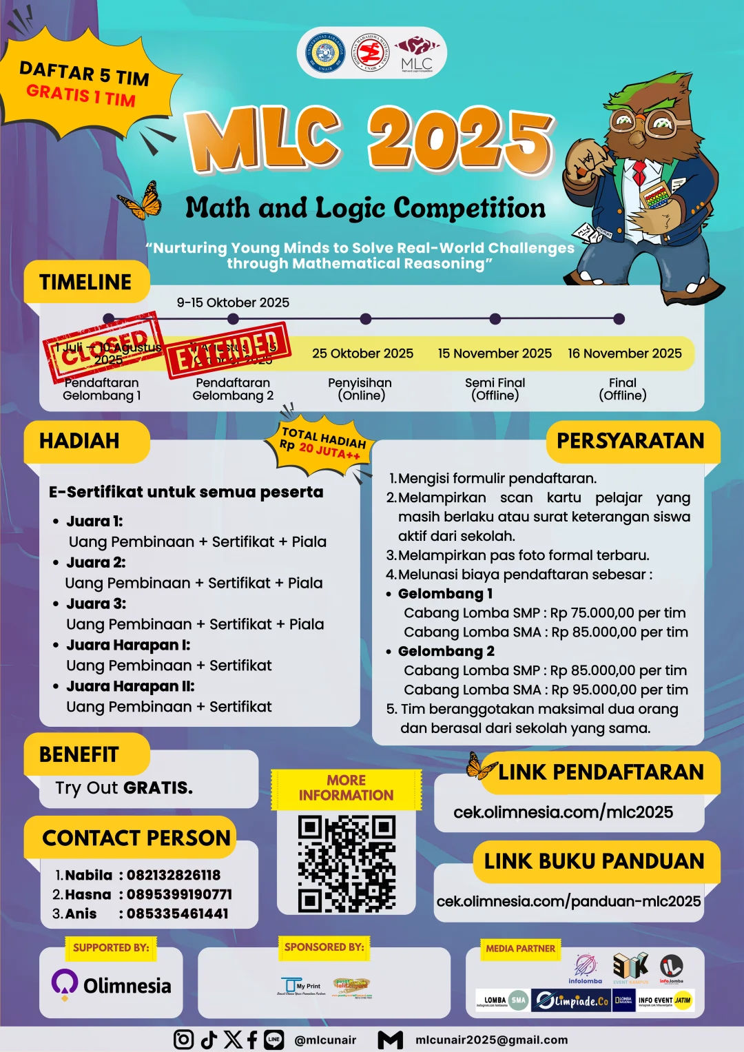 Olimnesia – MLC 2025 – Math and Logic Competition (Tingkat SMP)